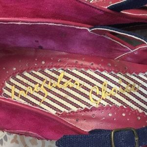 Irregular Choice | Shoes | Irregular Choice Stripped Blue Pink Wedge ...
